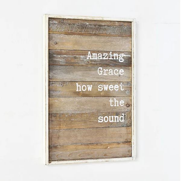 Amazing Grace Sign Scripture Sign Amazing Grace CrossSteel Sign Laser